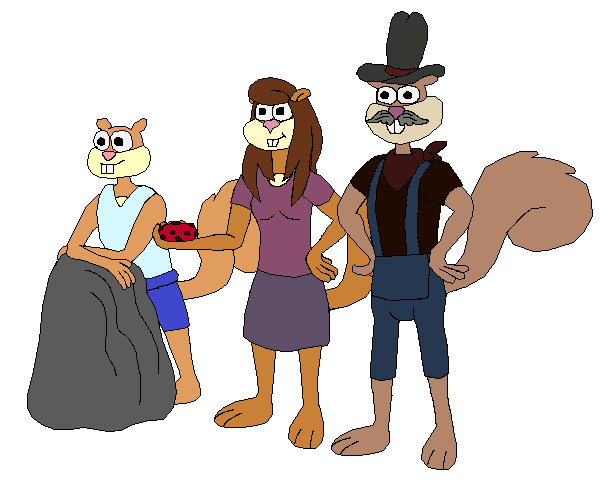 Spongebob And Sandy Family