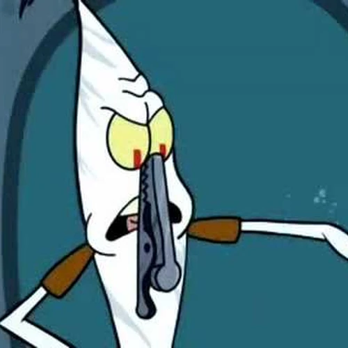 Squidward Smoking Weed