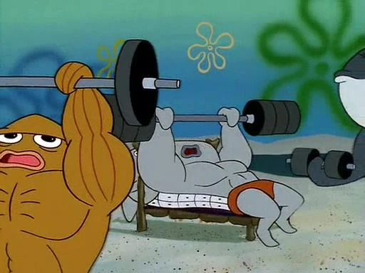 Spongebob Exercising
