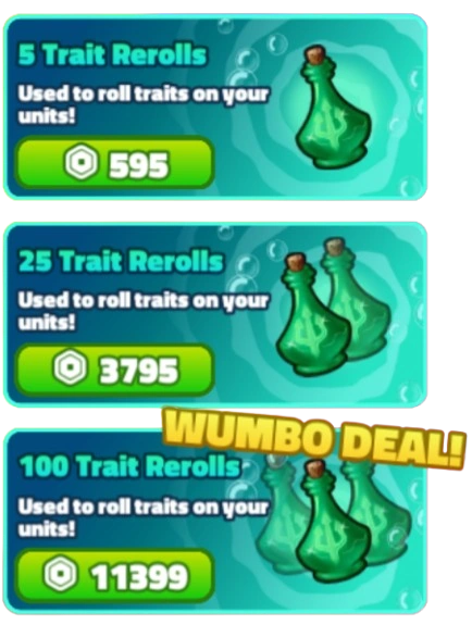 Trait Rerolls | SpongeBob Tower Defense Wiki | Fandom