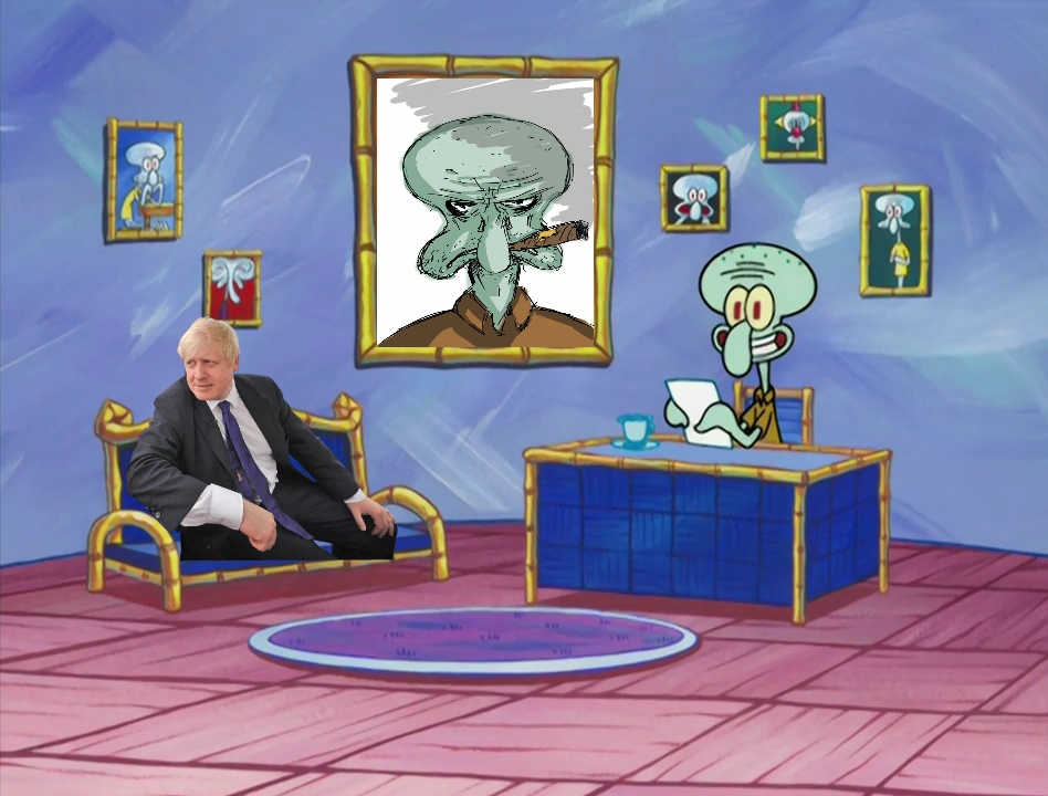 Boze Squidward Eet Spongebob