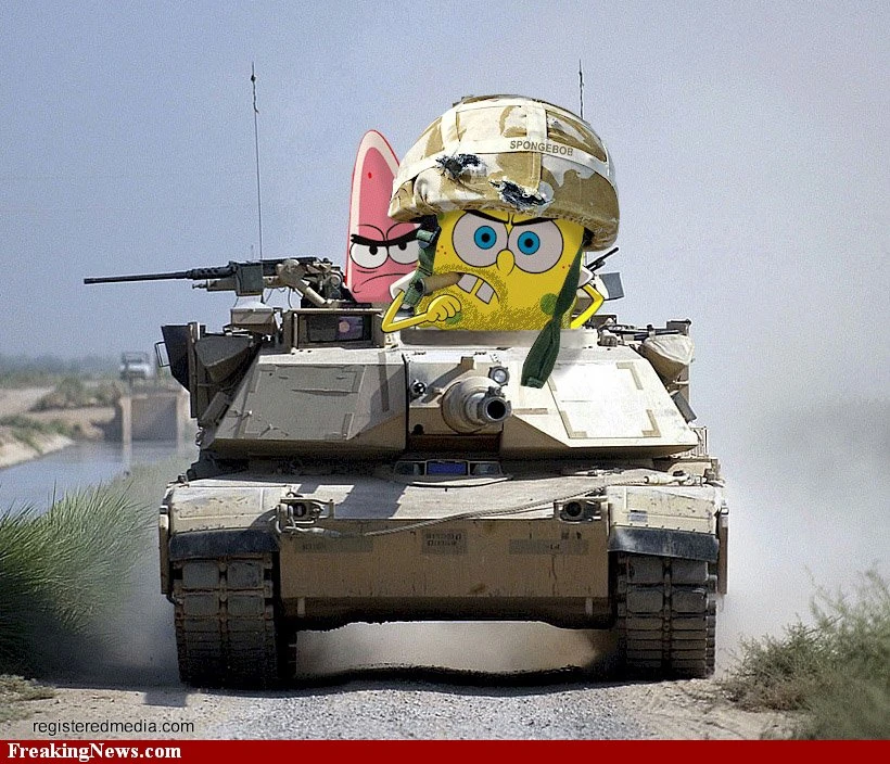 Spongebob As A Soldier