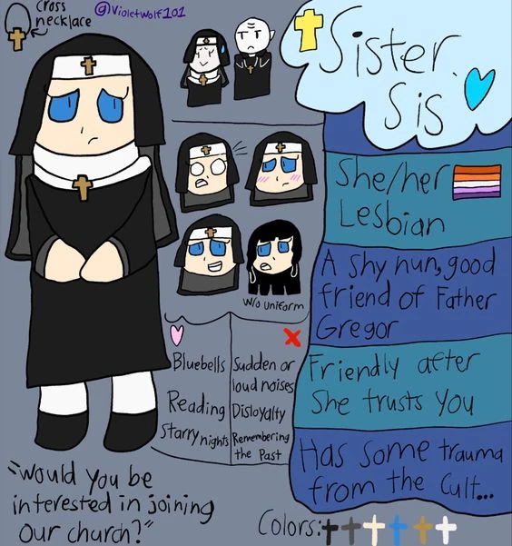 Sister Sis (Violetwolf101's OC) | Spooky Month OC Wiki | Fandom