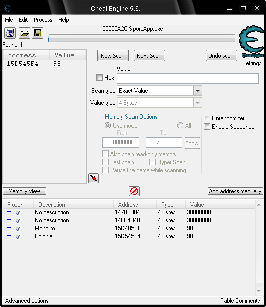 Cheat Engine | SporeWiki | Fandom