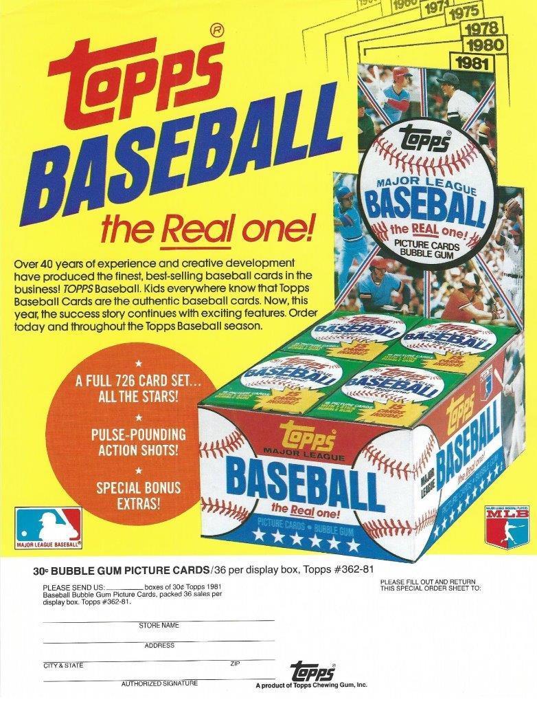 1981 Topps Baseball | Baseball Cards Wiki | Fandom
