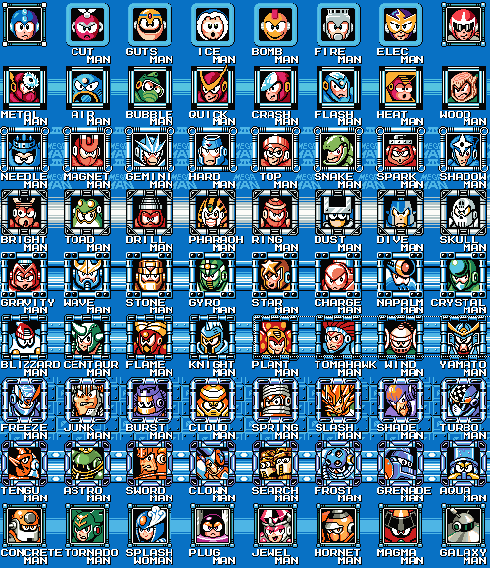 Megaman 8-bit Bosses | Sprite Stitch Wiki | Fandom