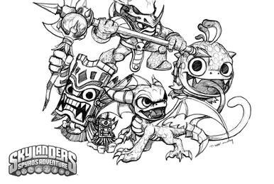 skylanders swap force coloring pages spyro enter