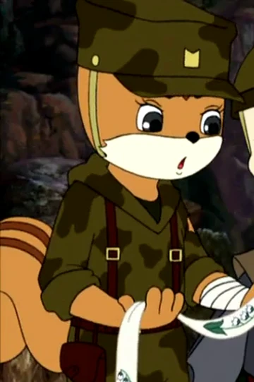Military Squirrel Cartoon