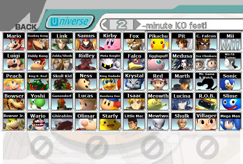 Ssb4 Character Select Screen 3ds
