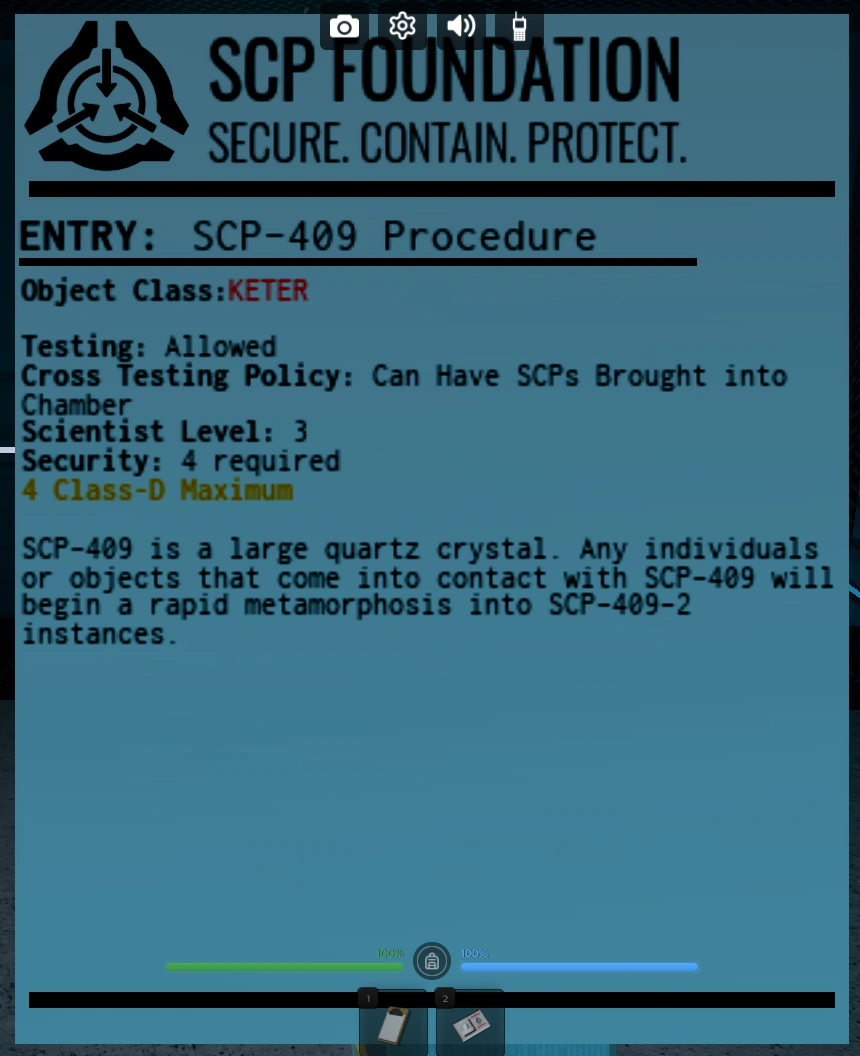 SCP-409 | SSRP Wiki | Fandom