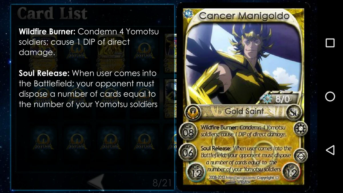 Cancer Manigoldo | SSTCGO2 Wikia | Fandom