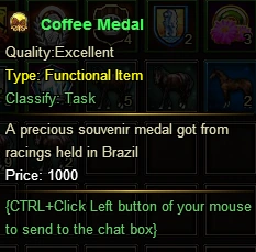 Coffee medal | Stallionrace Wiki | Fandom