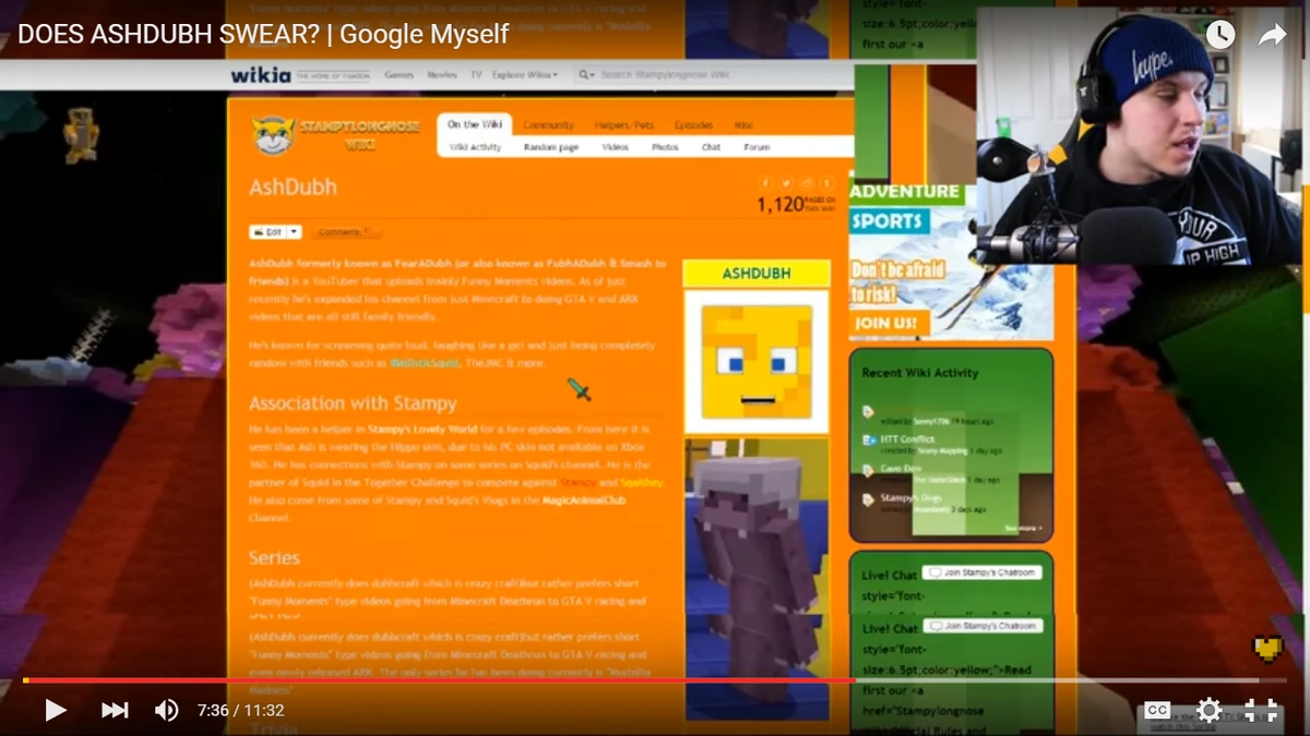 User blog:RatchetInTheDino/AshDubh visited the wiki | Stampy's Lovely ...