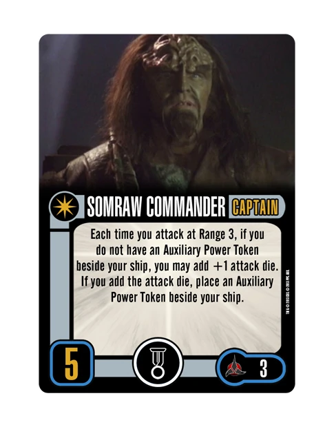 Somraw Commander (Skill 5 Cost 3) | Star Trek: Attack Wing Wiki | Fandom