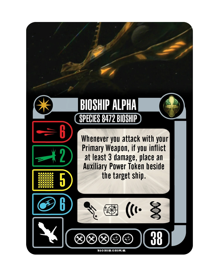 Bioship Alpha - Species 8472 Bioship (Cost 38) | Star Trek: Attack Wing ...