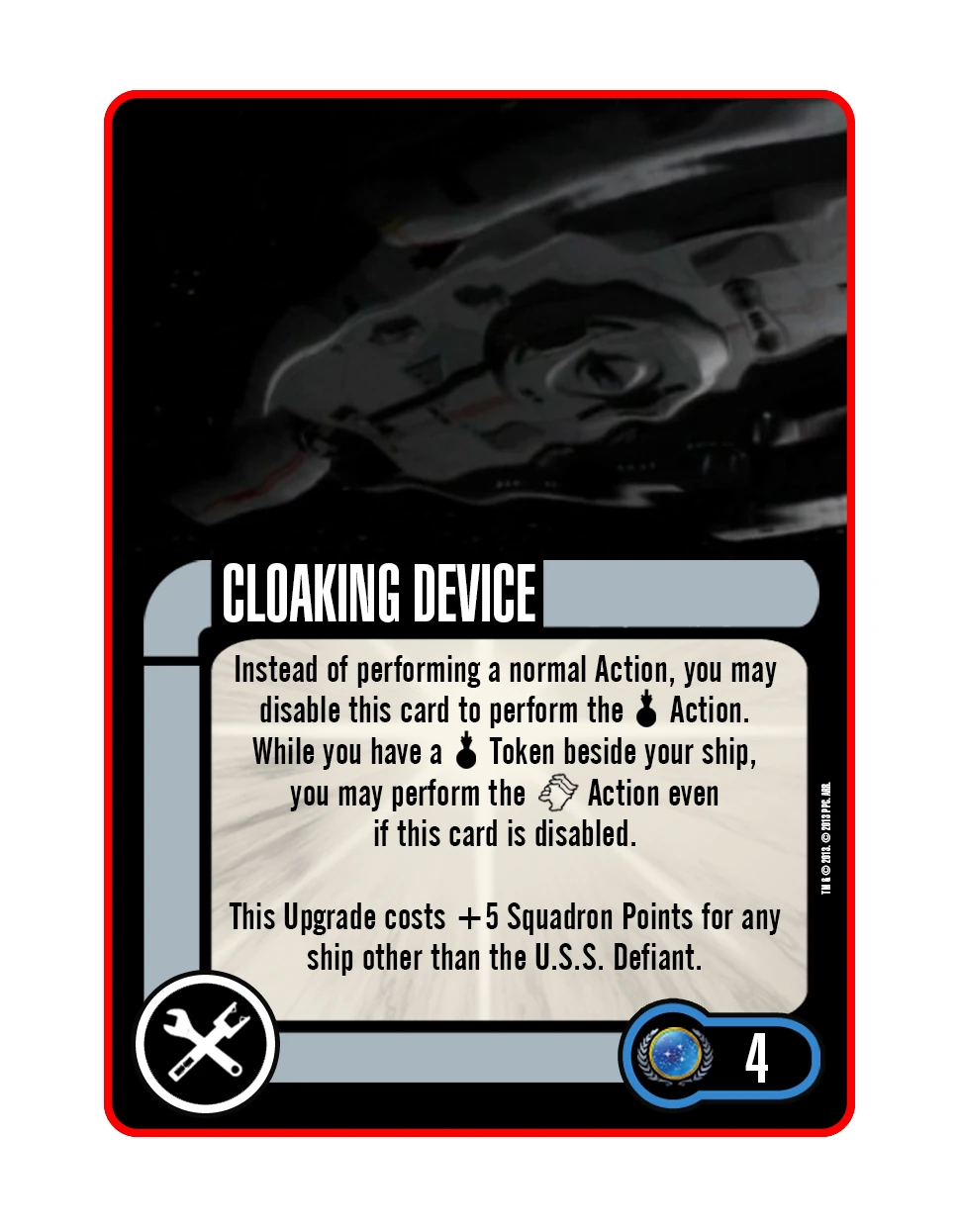 Cloaking Device (Cost 4) (Federation) | Star Trek: Attack Wing Wiki | Fandom