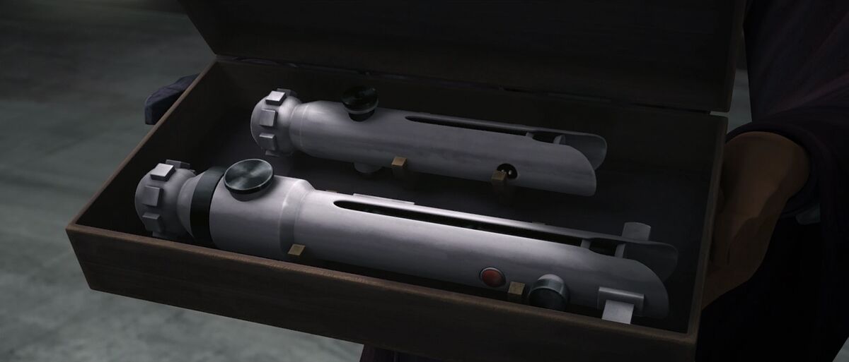 Ahsokas First Set Lightsabers Star Wars Canon Extended Wikia Fandom