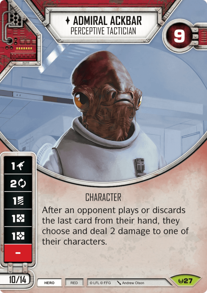 Admiral Ackbar Star Wars Destiny Card Game Wikia Fandom