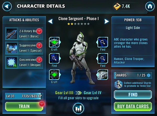 Clone Sergeant-Phase I | Star Wars Galaxy of Heroes Wikia | Fandom