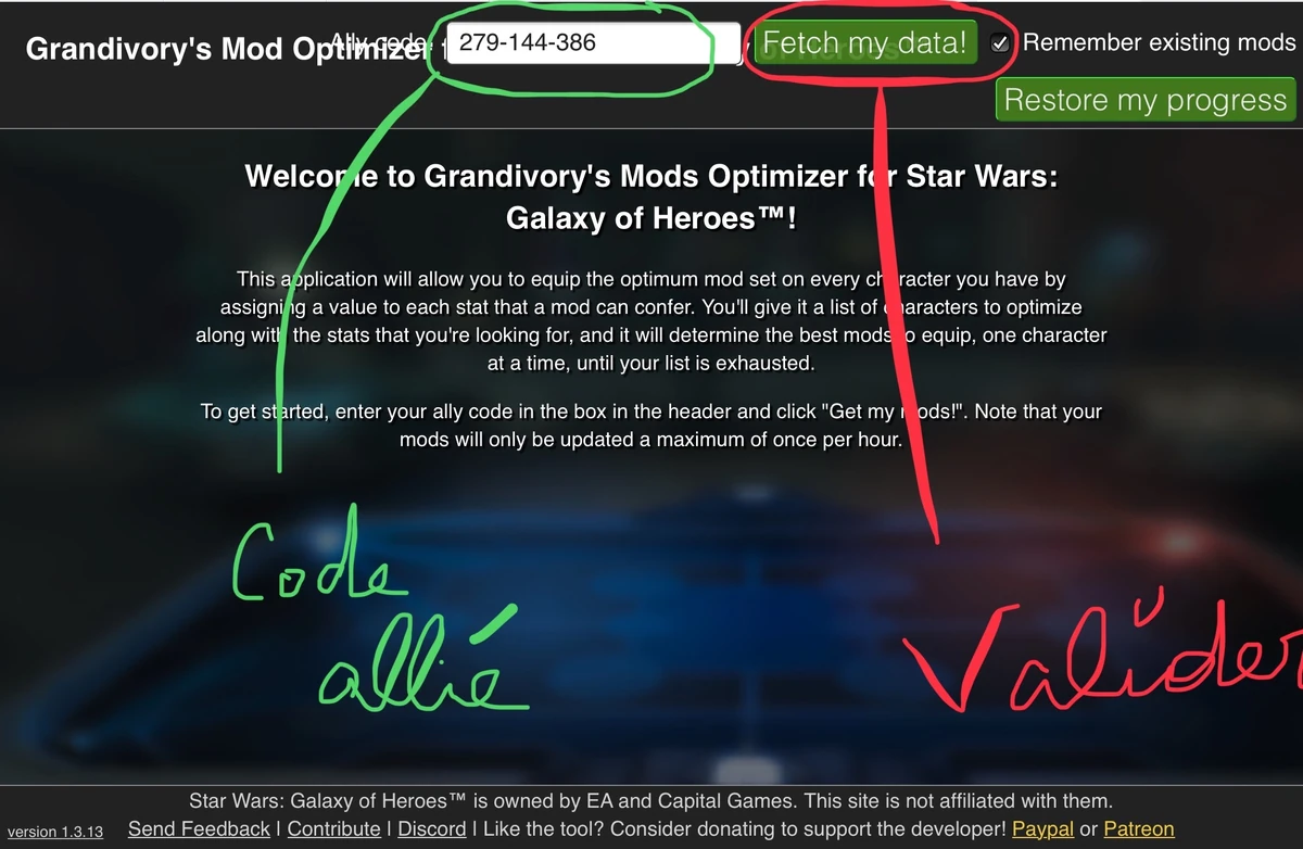 Mods optimizer | Wiki Star wars heroes galaxy guides | Fandom
