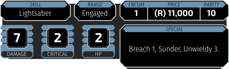 Broadsaber | Star Wars RPG (FFG) Wiki | Fandom