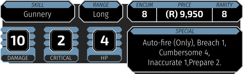 Reciprocating Quad Blaster Cannon | Star Wars RPG (FFG) Wiki | Fandom