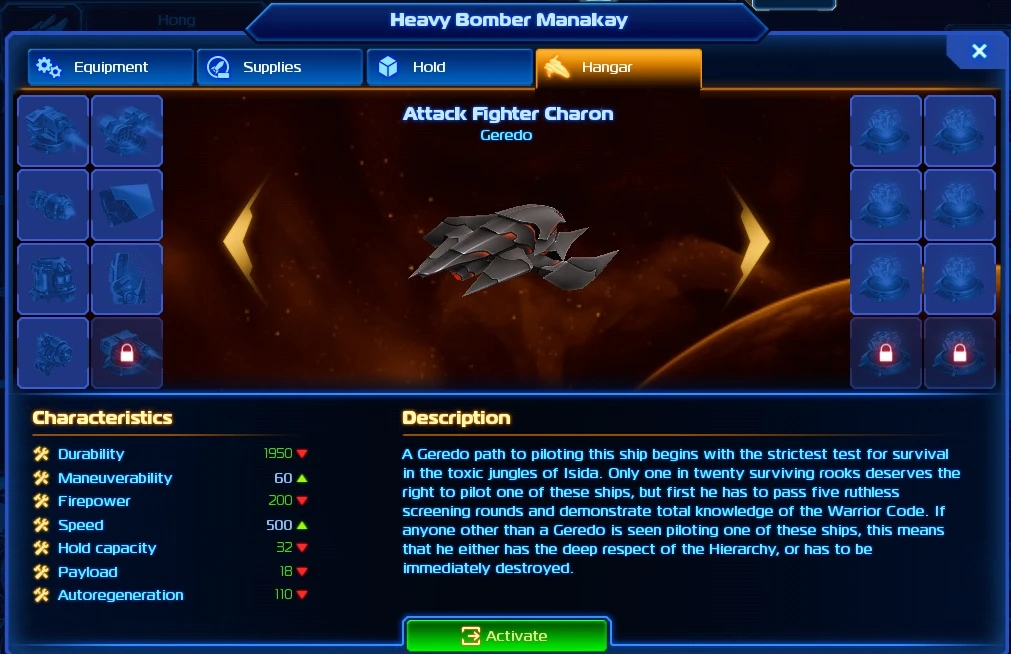 Attacker Fighter Charon | StarbornWanderers Wiki | Fandom