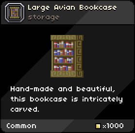 Large Avian Bookcase | Starbound Wiki | Fandom