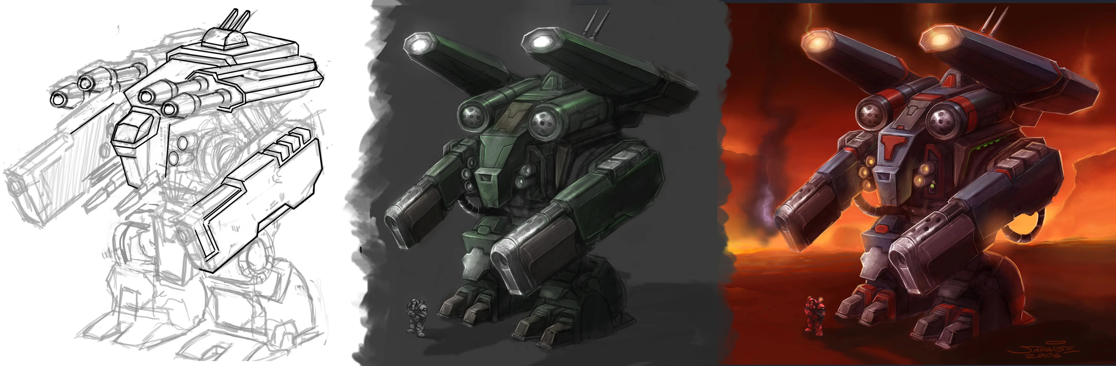 Starcraft 2 Thor Drawing