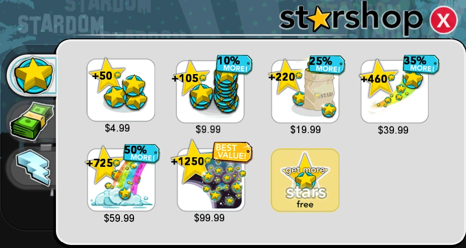 Stars | Stardom: Hollywood Wiki | Fandom