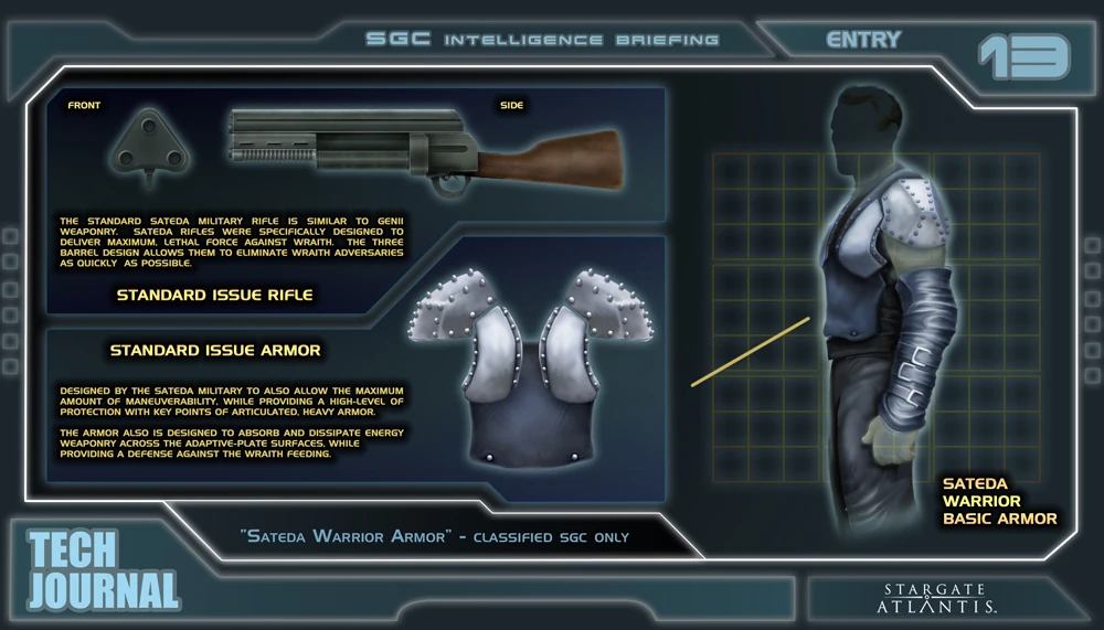 Satedan warrior armor | SGCommand | Fandom