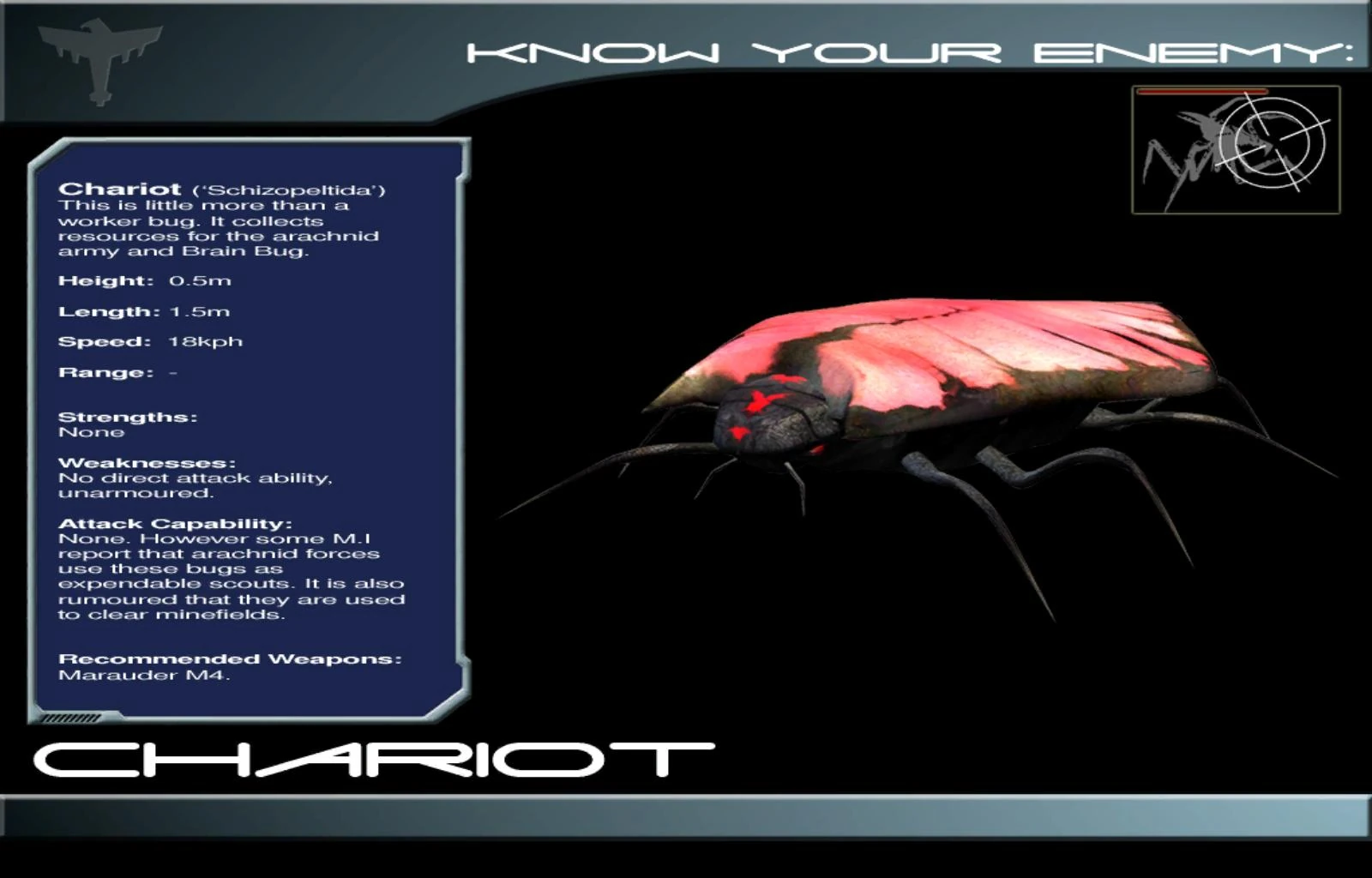 Chariot Bug | Starship Troopers Wiki | Fandom
