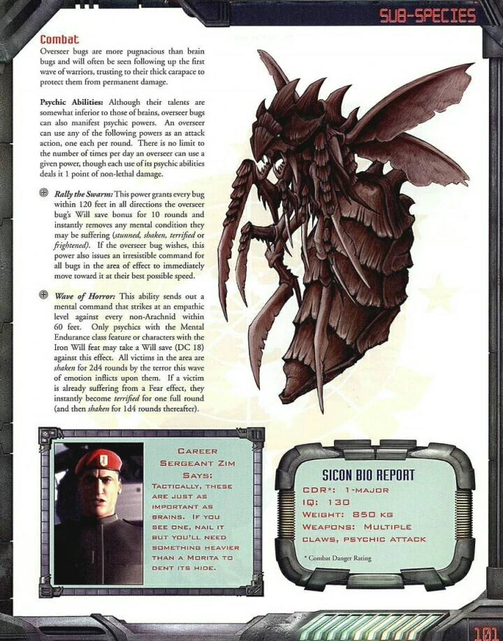 Overseer Bug | Starship Troopers Wiki | Fandom