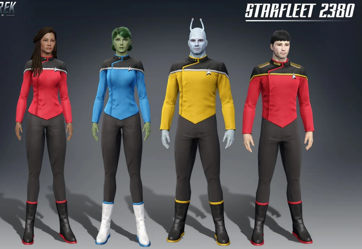 Starfleet uniform (2380s) | Memory Beta, non-canon Star Trek Wiki | Fandom