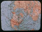 20th century Northern Hemisphere Earth map