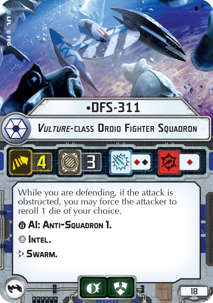 DFS-311 Vulture-class Droid Fighter Squadron | Star Wars: Armada Wiki | Fandom