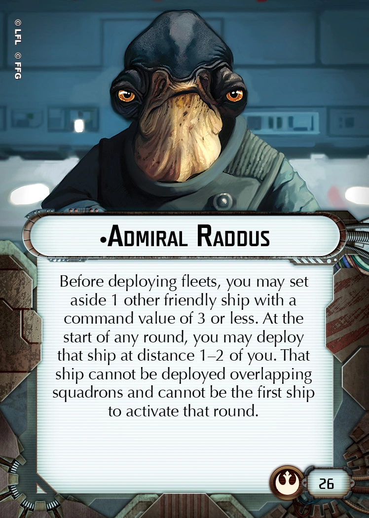 Admiral Raddus | Star Wars: Armada Wiki | Fandom