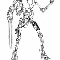 super battle droid coloring pages