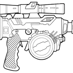 star wars blaster coloring page