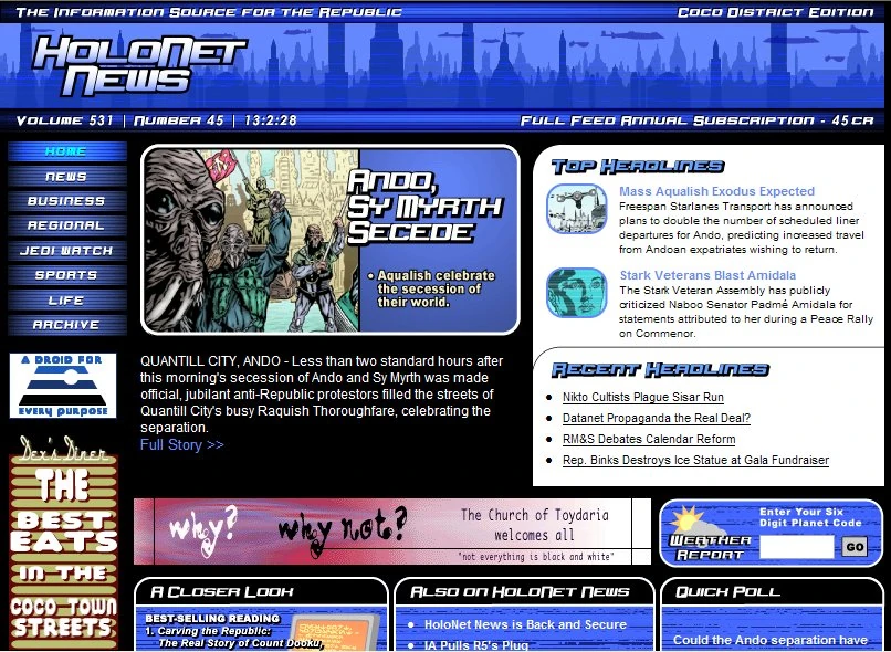 HoloNet News | Star Wars Wiki | Fandom