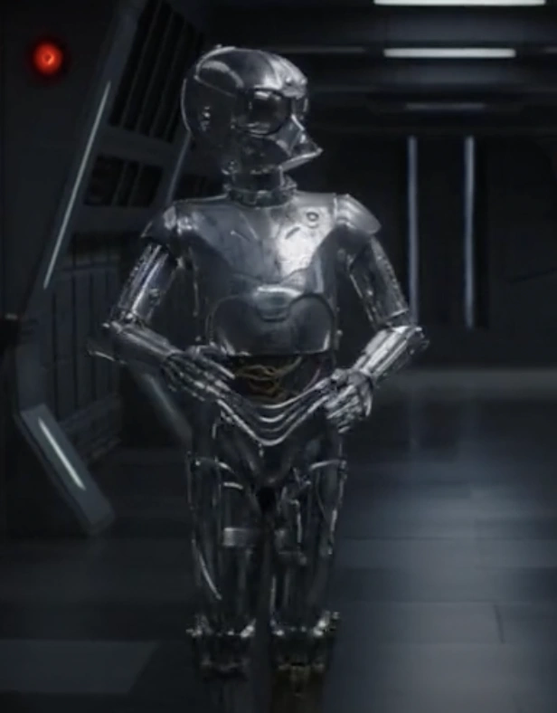 Unidentified RA-7 protocol droid (Moff Gideon) | Wookieepedia | Fandom