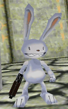 rabbit with sharp teeth cartoon