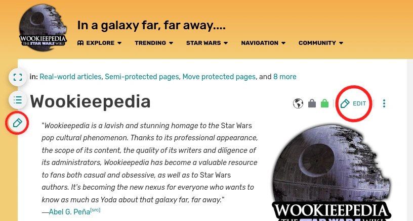 Wookieepedia:Tutorial (Editing) | Wookieepedia | Fandom
