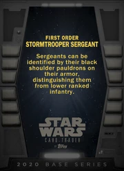 First Order Stormtrooper Sergeant - 2020 Base Series | Star Wars: Card ...