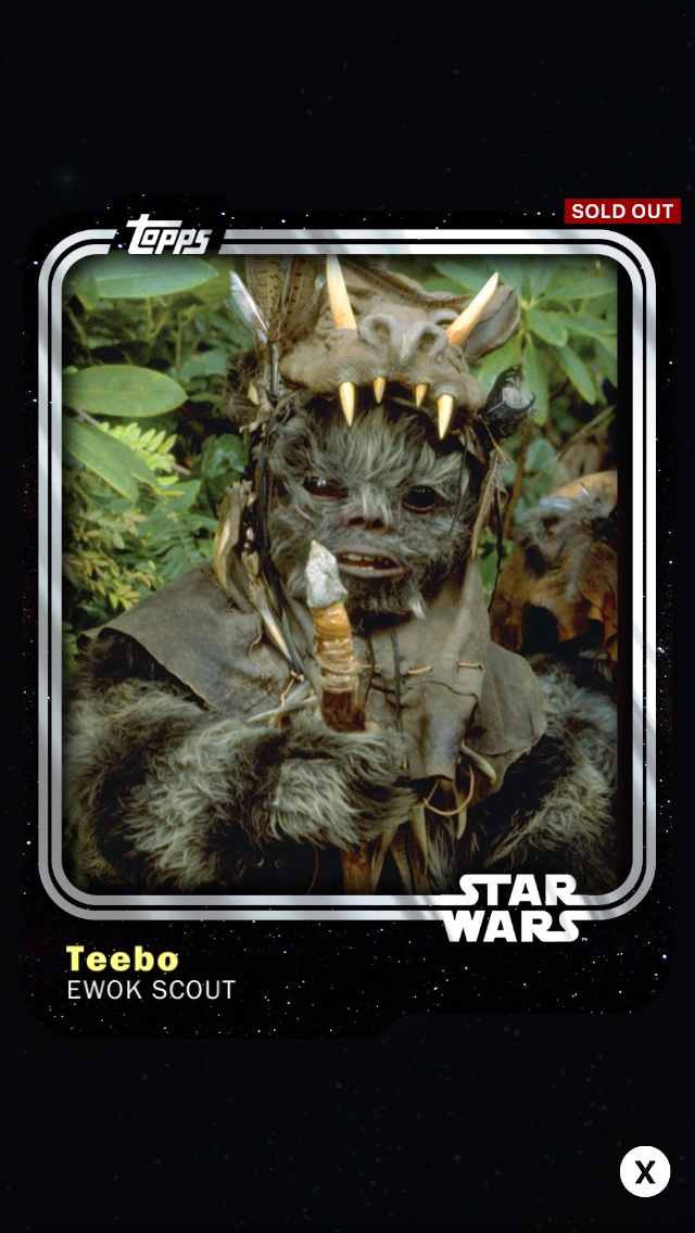 Teebo - Ewok Scout - Base Series 1 | Star Wars: Card Trader Wiki | Fandom