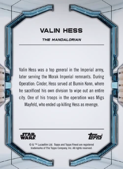 Valin Hess - Topps Finest - 2022 | Star Wars: Card Trader Wiki | Fandom