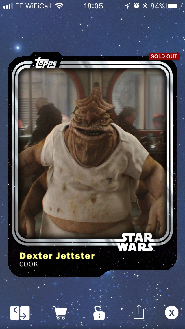 Dexter Jettster - Cook - Base Series 1 | Star Wars: Card Trader Wiki | Fandom