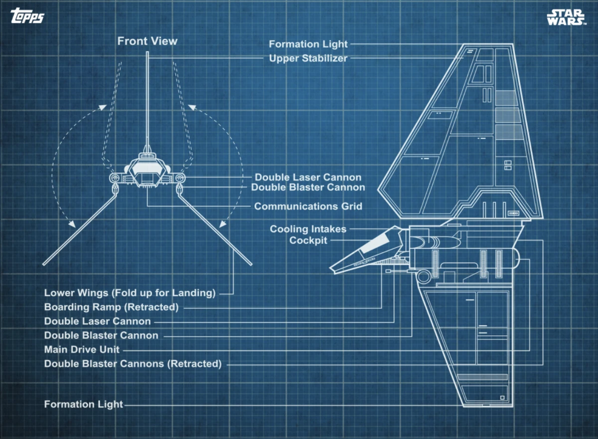 Imperial Shuttle - Blueprints | Star Wars: Card Trader Wiki | Fandom