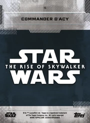 Commander D'Acy - Star Wars: The Rise of Skywalker Series 1 Base | Star ...