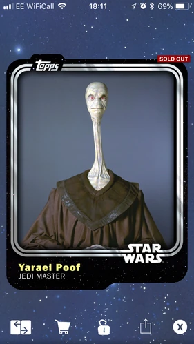 Yarael Poof - Jedi Master - Base Series 1 | Star Wars: Card Trader Wiki ...
